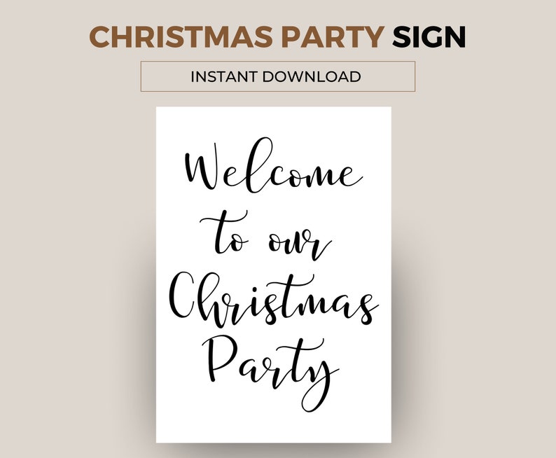 Welcome to Our Christmas Party Sign. Welcome Your Guests Visually to ...