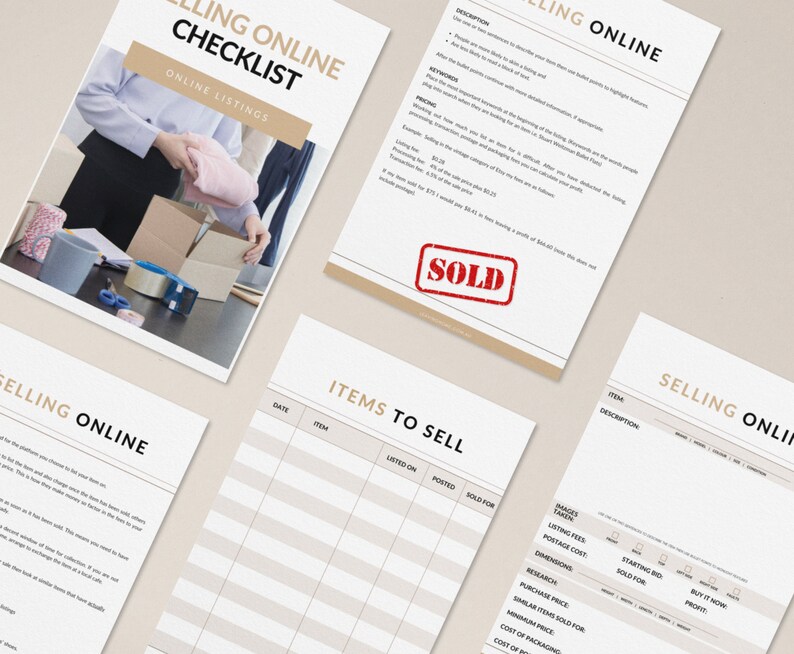 Selling Online Checklist, Decluttering Before Moving. Organise Your ...