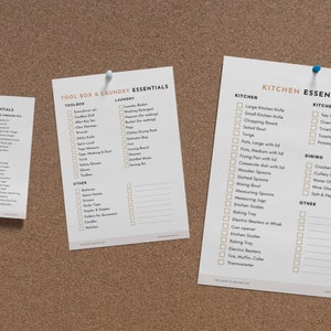 The Essentials Checklist Bundle. Basic Items for Your Bedroom, Bathroom ...