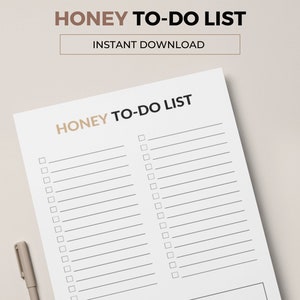 Honey Do List PDF | Shared Household Task Planner Printable - Etsy ...