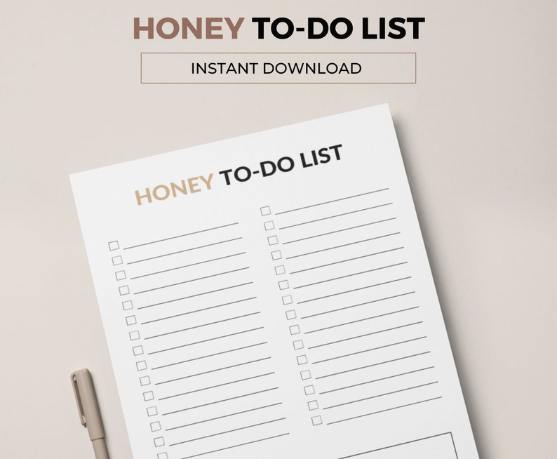 Honey Do List PDF | Shared Household Task Planner Printable - Etsy