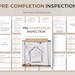 Pre-completion Inspection Checklists. Walkthrough Inspection Checklist ...