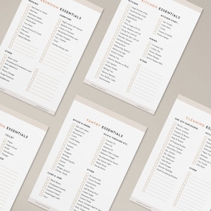 The Essentials Checklist Bundle. Basic Items for Your Bedroom, Bathroom ...