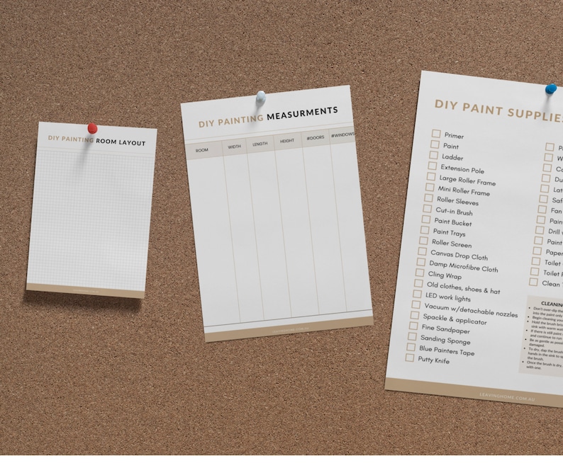 Paint Supplies Checklist, DIY Interior Design Jobs, Instant Download ...