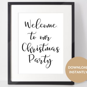 Welcome to Our Christmas Party Sign. Welcome Your Guests Visually to ...