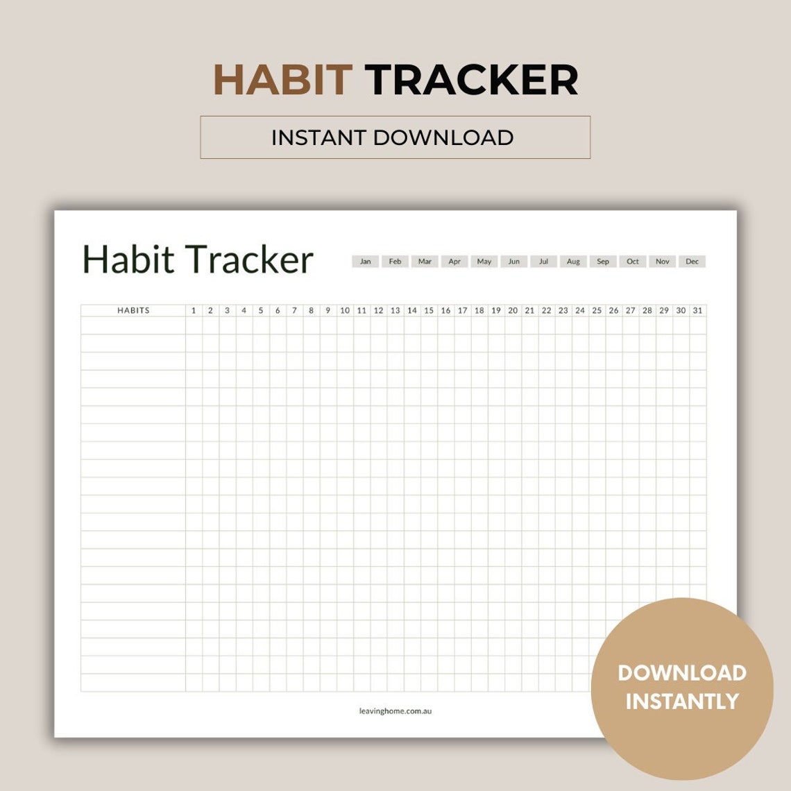 Habit Tracker Printable. Routine Tracker. Note What You Need to Do to ...