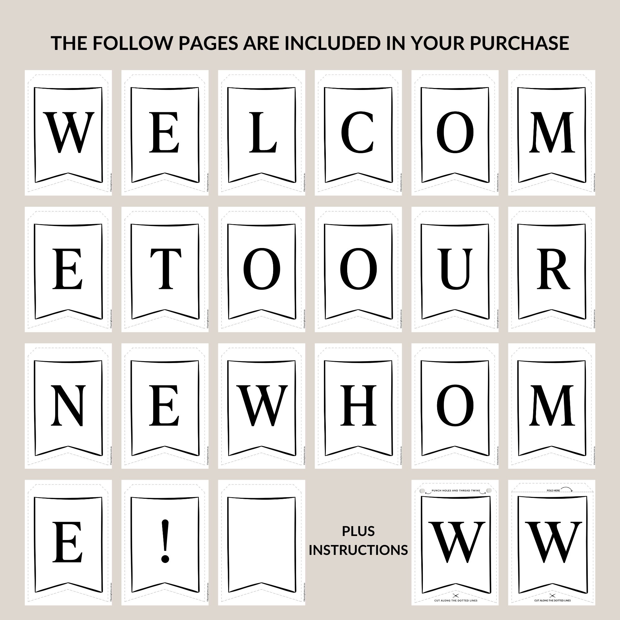 Welcome to Our New Home Banner: Housewarming Decor (PDF) - Etsy
