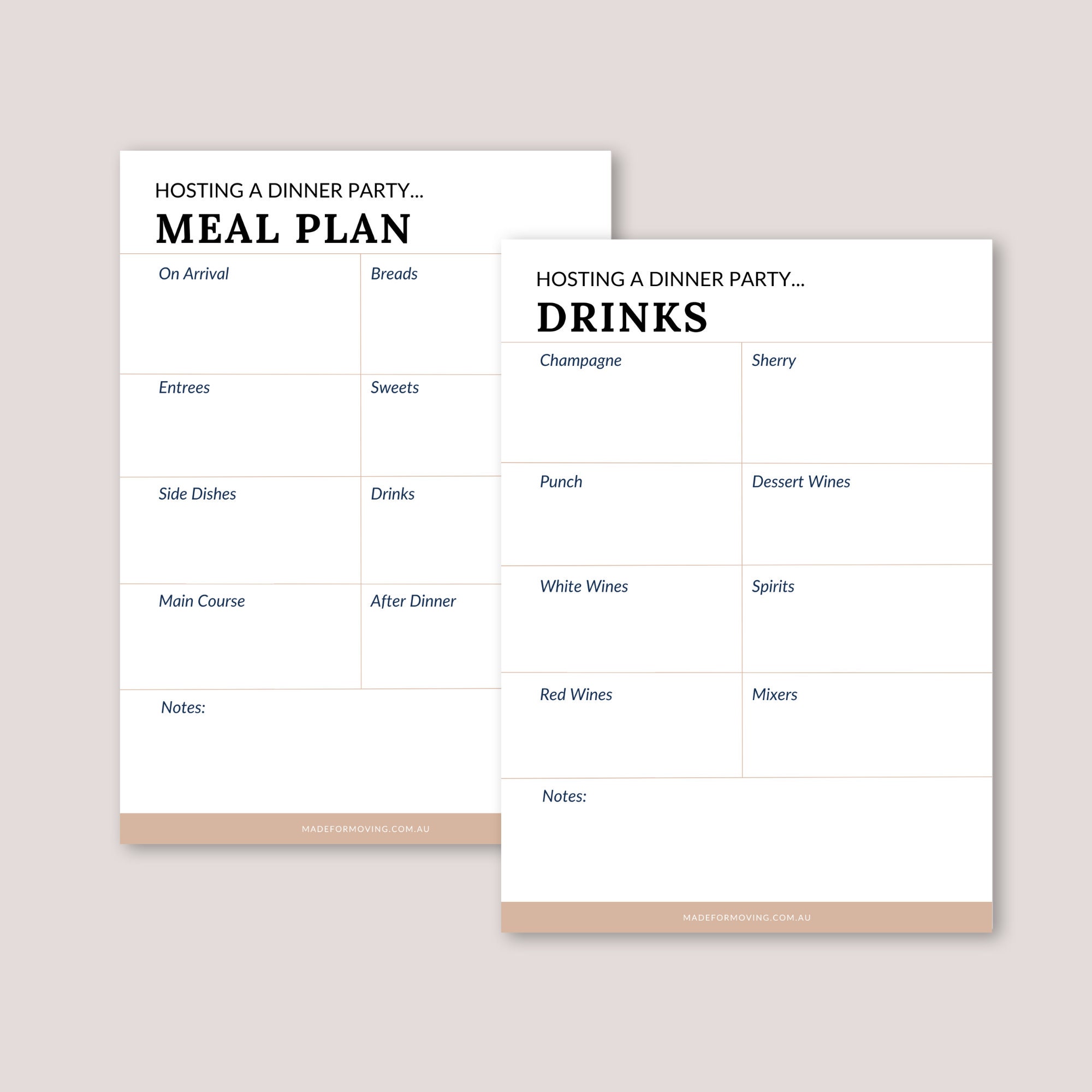 Hosting a Dinner Party Checklist, Event Planner, Housewarming Party ...