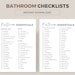 Bathroom Essentials Printable Checklist. A List of the Things - Etsy