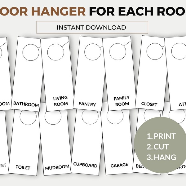 Door Hangers for Rooms - Etsy