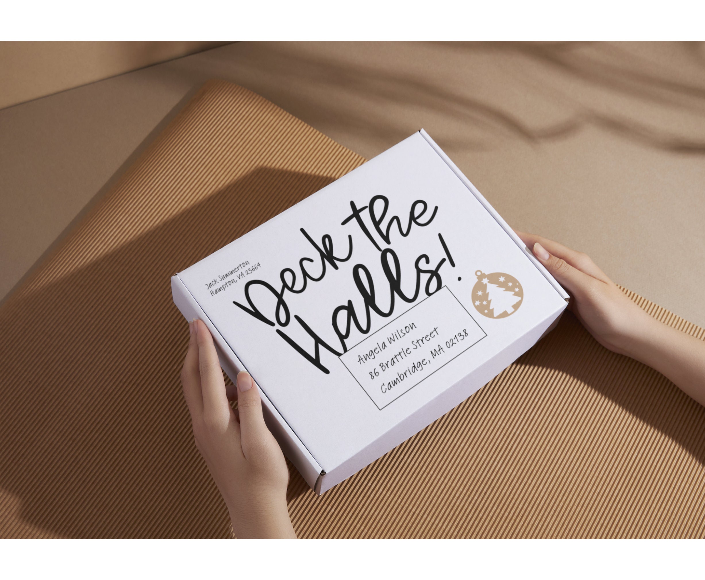 Deck the Halls Parcel Label. A Unique Way to Address Your Gift. College ...