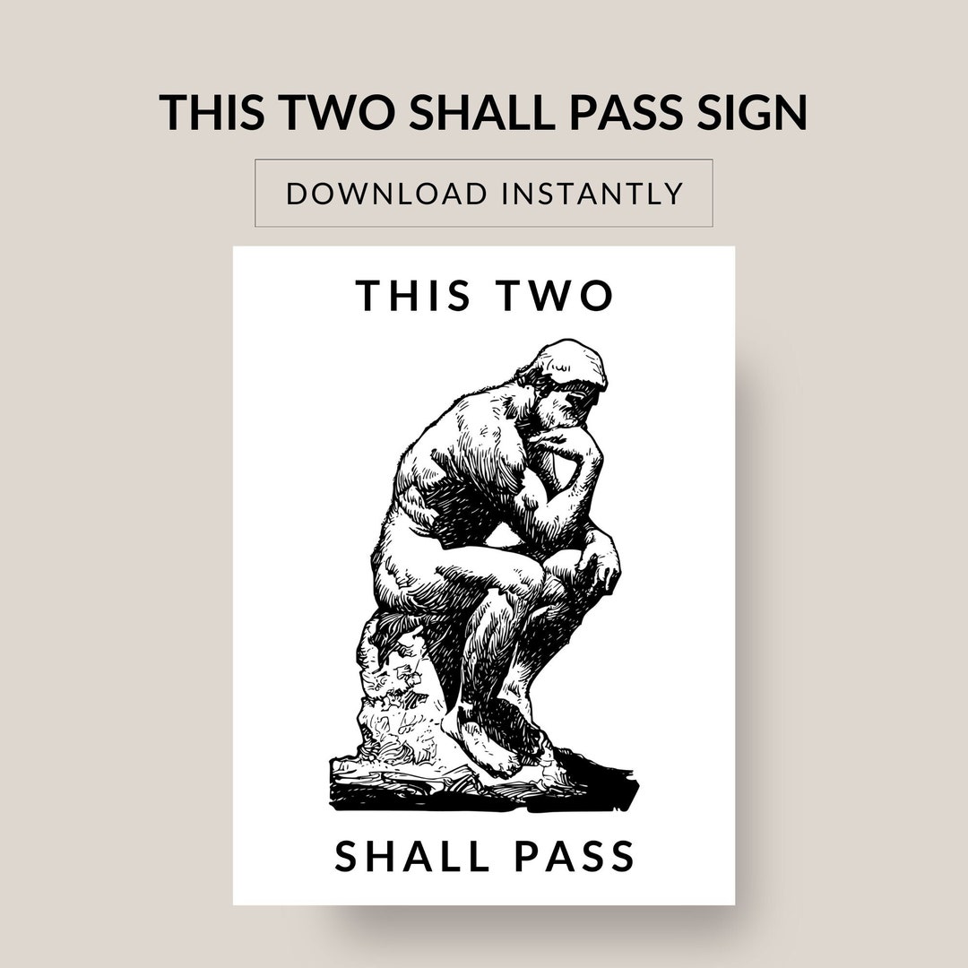 This Two Shall Pass. Toilet Humour Poster, Funny Sign for Bathroom ...