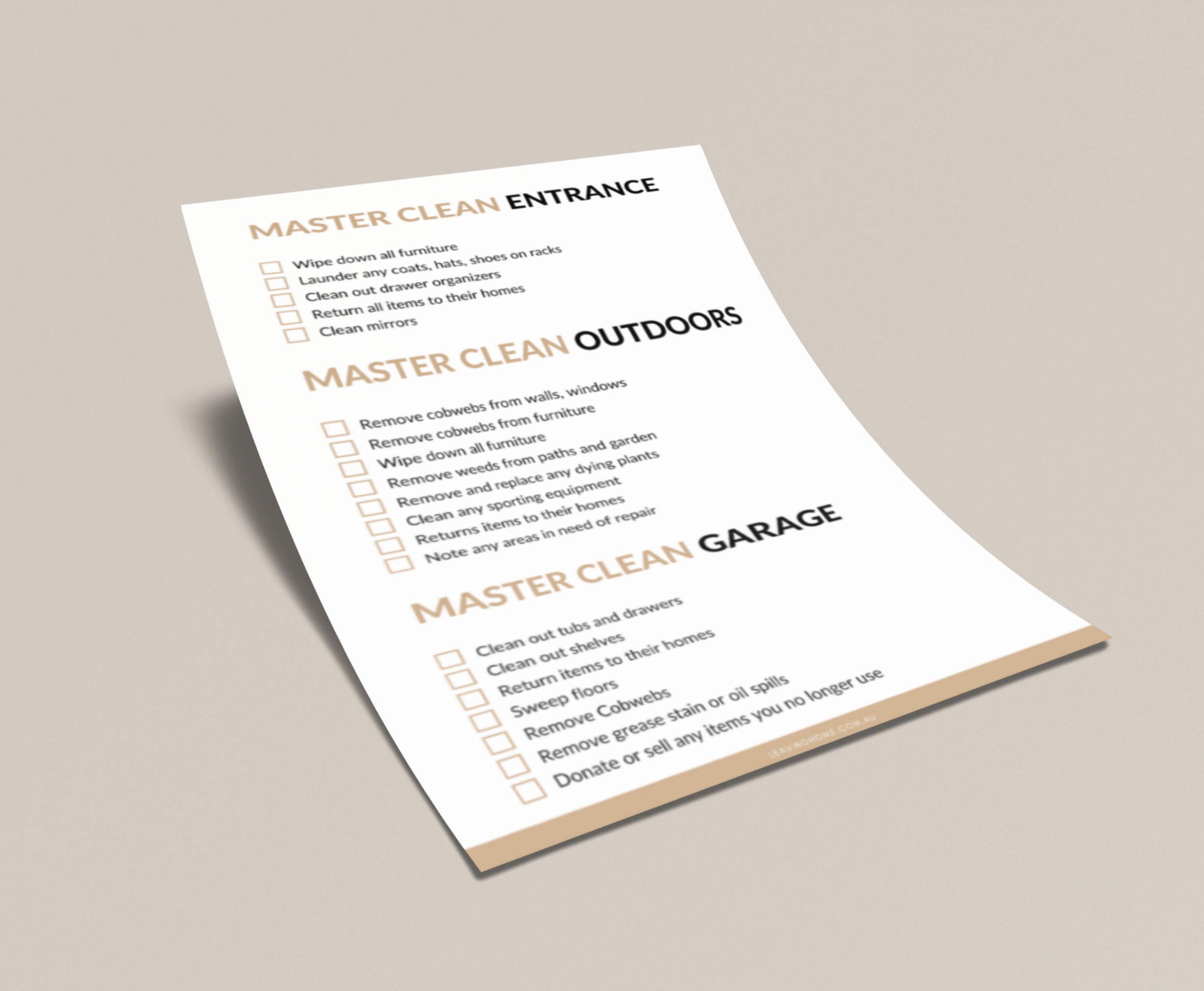 Master Cleaning Checklist, Room by Room Chores, Home Cleaning Schedule ...