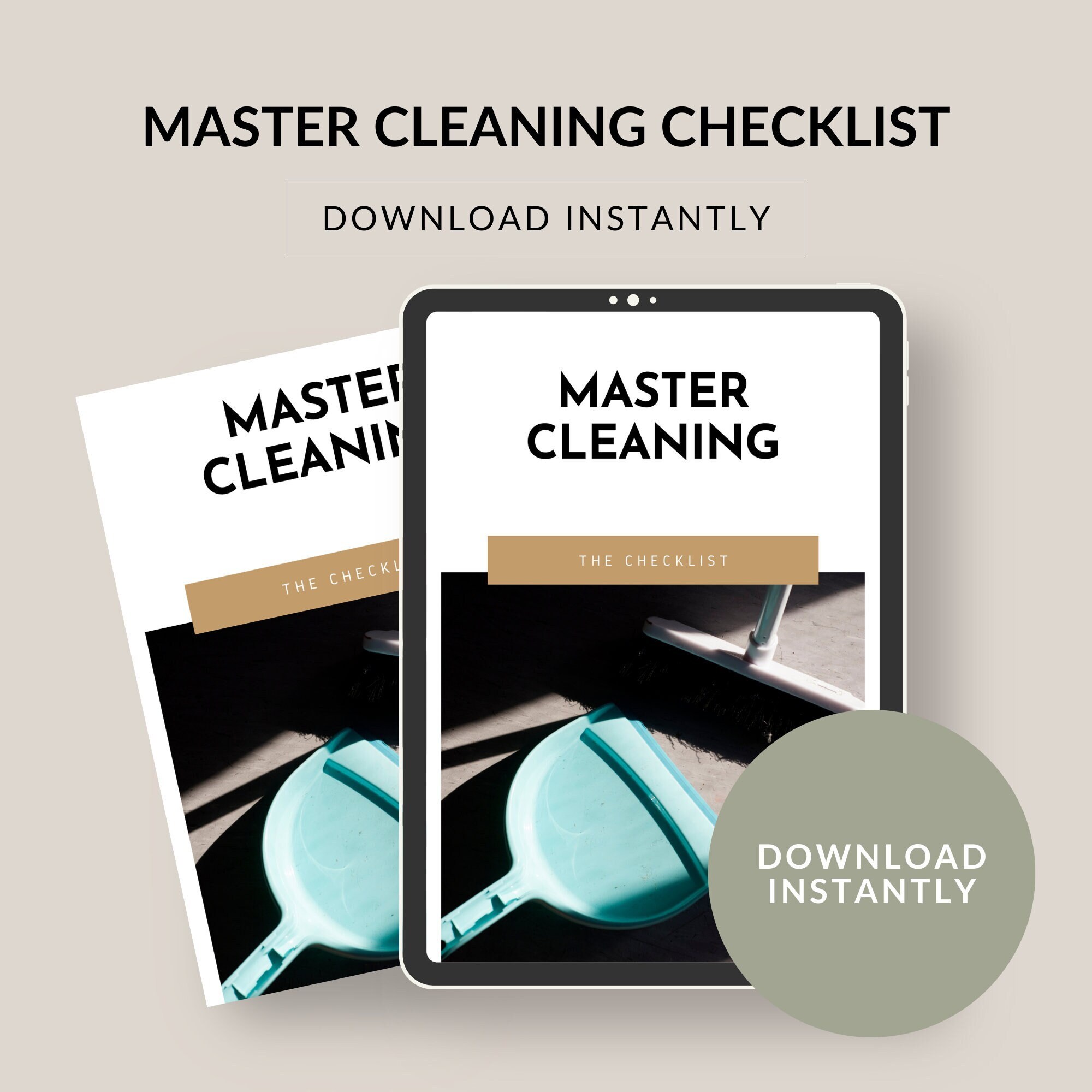 Master Cleaning Checklist, Room by Room Chores, Home Cleaning Schedule ...