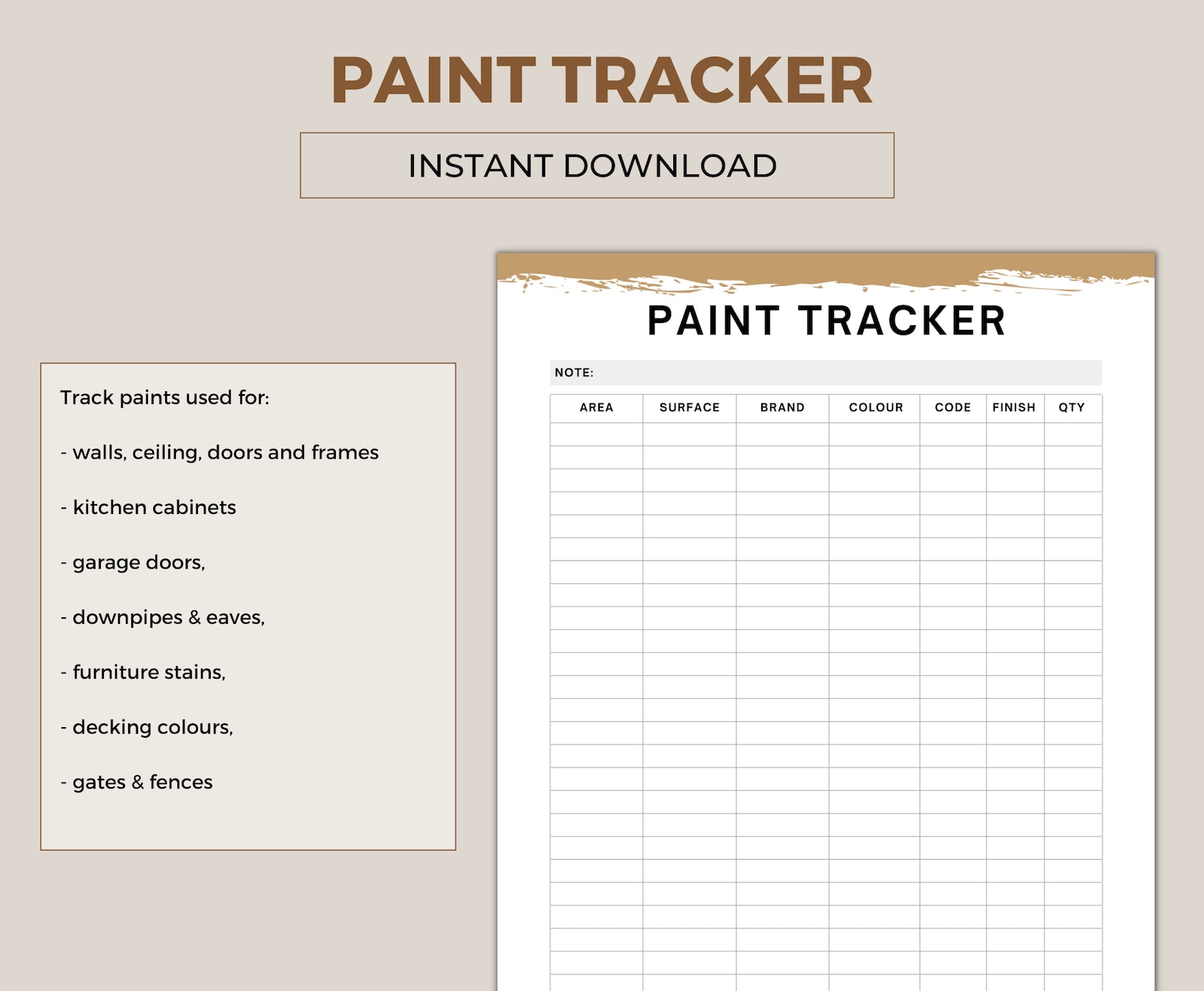 House Paint Tracker. A Simple Way to Track the Paints You Use in Your ...