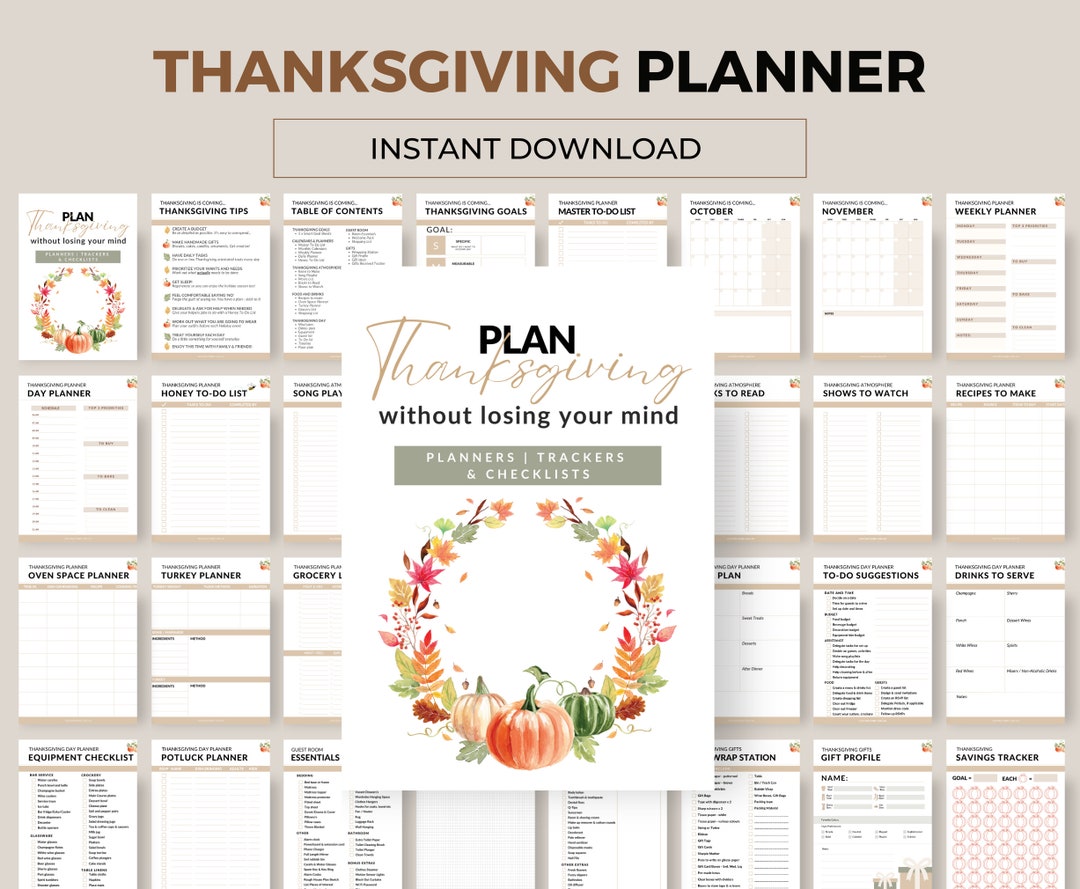 Thanksgiving Planner. Plan for the Holiday Without Losing Your Mind ...