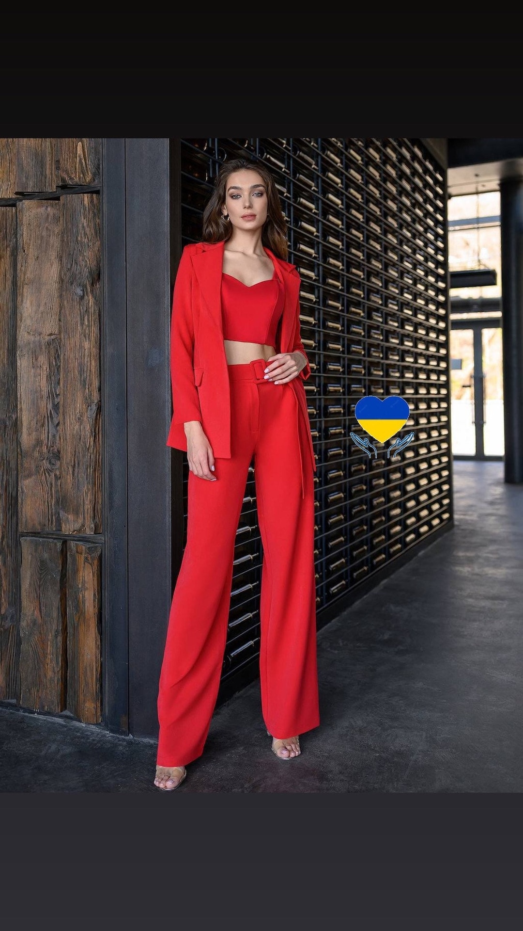 Zwei Stück Anzug, Damen Anzug Set, Hochzeitsgast Anzug, Roter Braut ...
