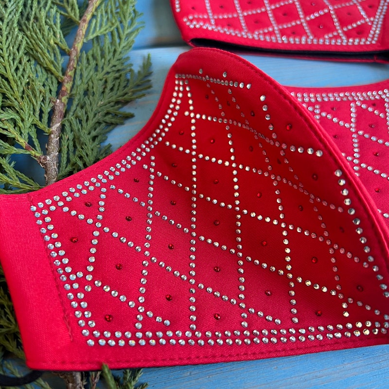 Pink Bling Face Mask - Etsy