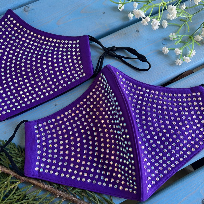 Rhinestone Mask - Etsy
