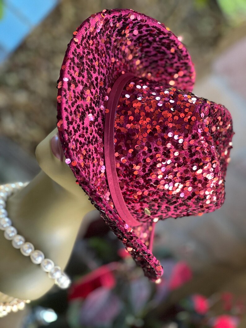 Burgundy Deep Red Sequin Cowboy Hat: Unisex Disco Western Glam ...