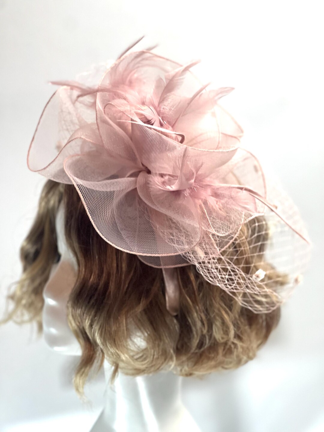 PINK Fascinator Hat Headpiece for Derby, Tea Parties, Weddings, Church ...