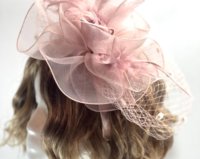 PINK Fascinator Hat Headpiece for Derby, Tea Parties, Weddings, Church ...