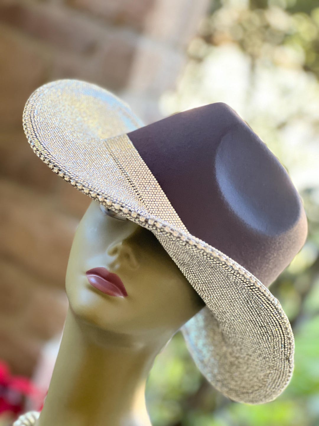 Black & White Rhinestone Fedora Fascinator Hat – Adjustable Fit Cowgirl ...