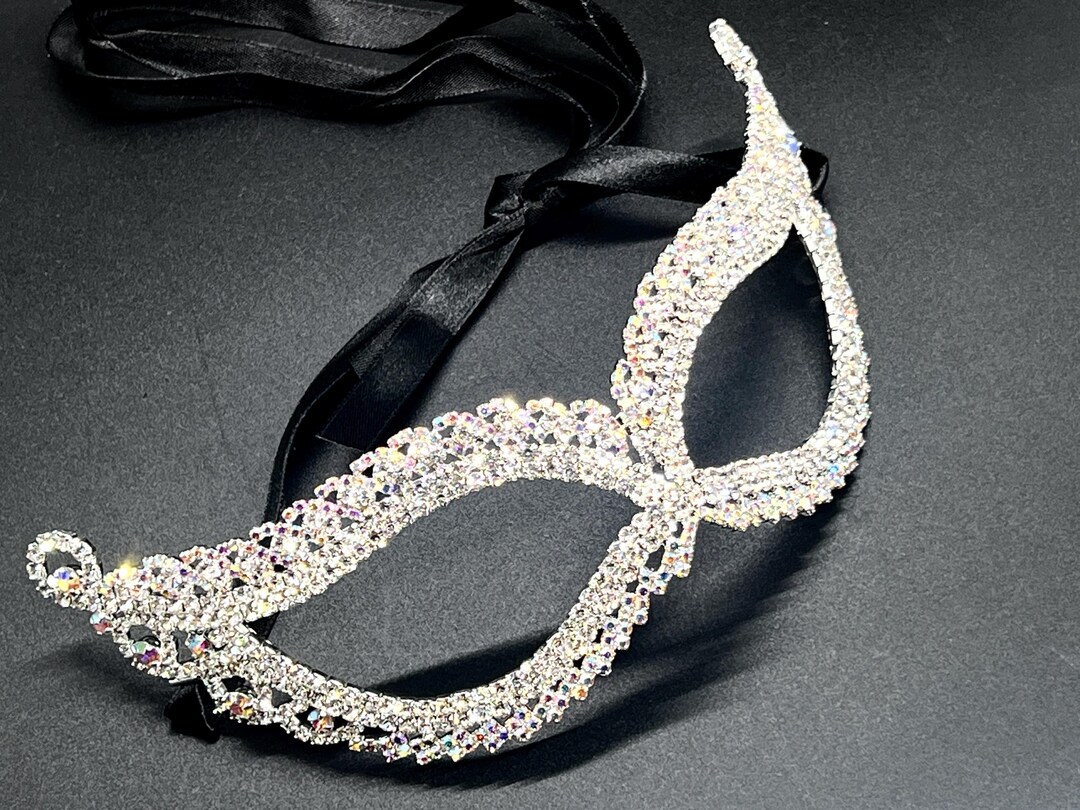Crystal Masquerade Mask: Elegant Rhinestone Venetian Mask - Etsy