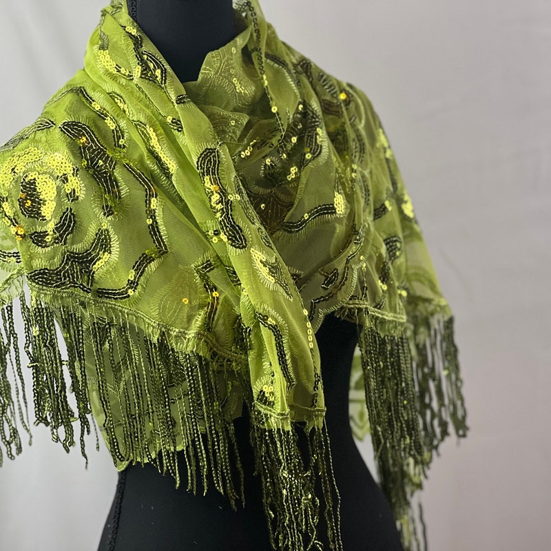 Lime Green Scarf - Etsy