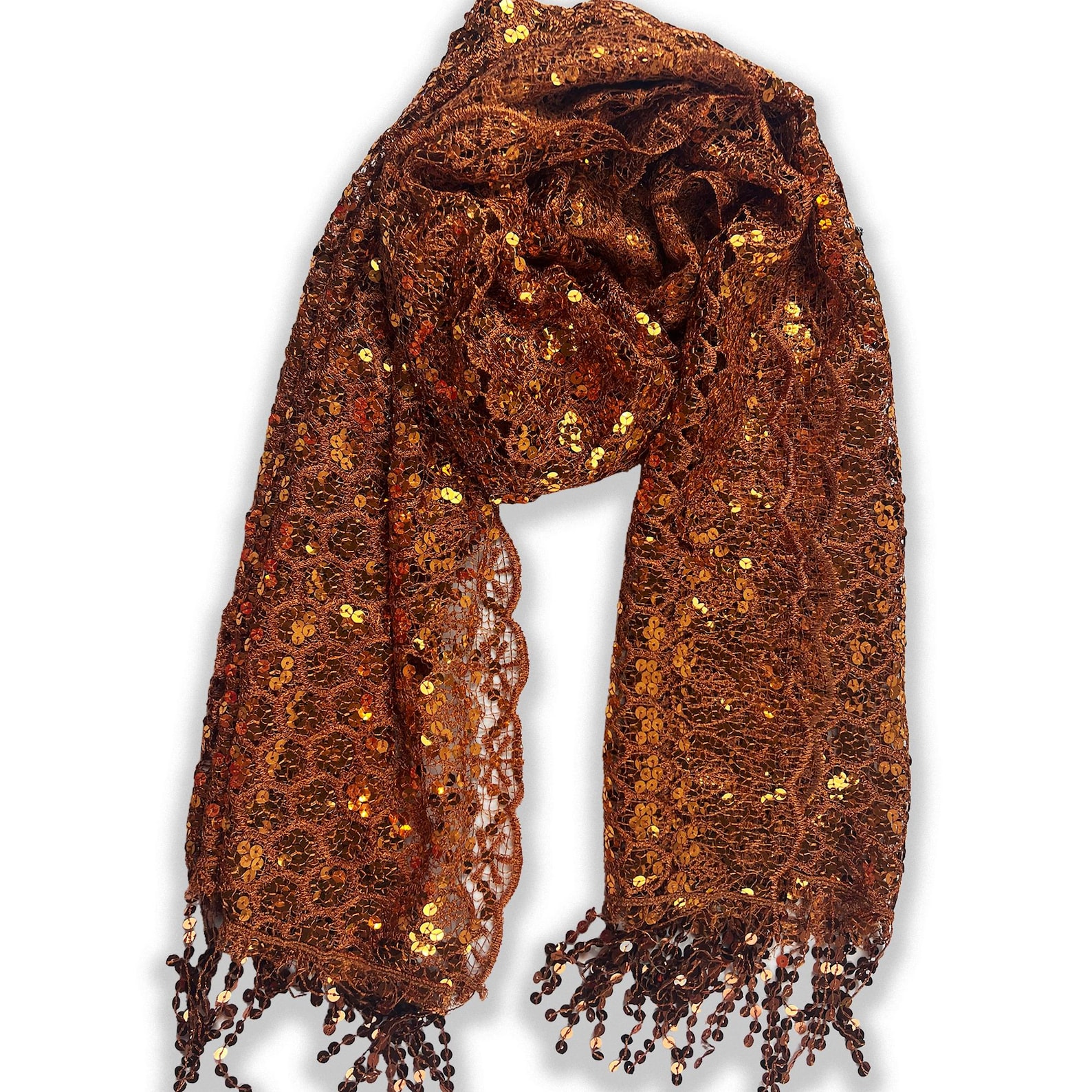 Shimmering Rust Orange Evening Shawl: Special Occasion Wrap - Etsy