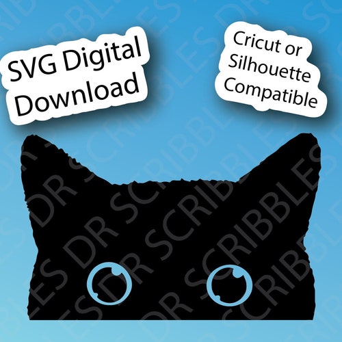 Cat SVG Black Cat Svg Peeking Cat Clipart Peeping Cat SVG - Etsy