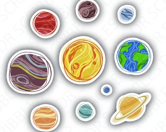 Solar System Sticker - Etsy