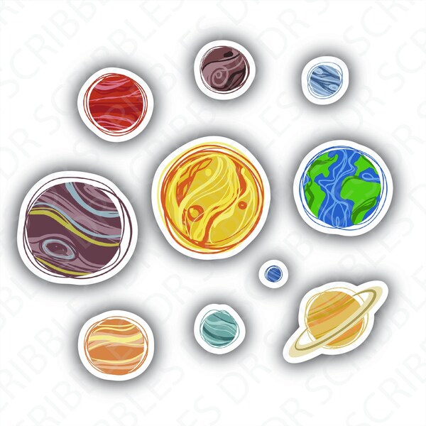 Solar System Sticker - Etsy