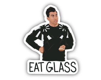 Eat Glass Sticker - Etsy