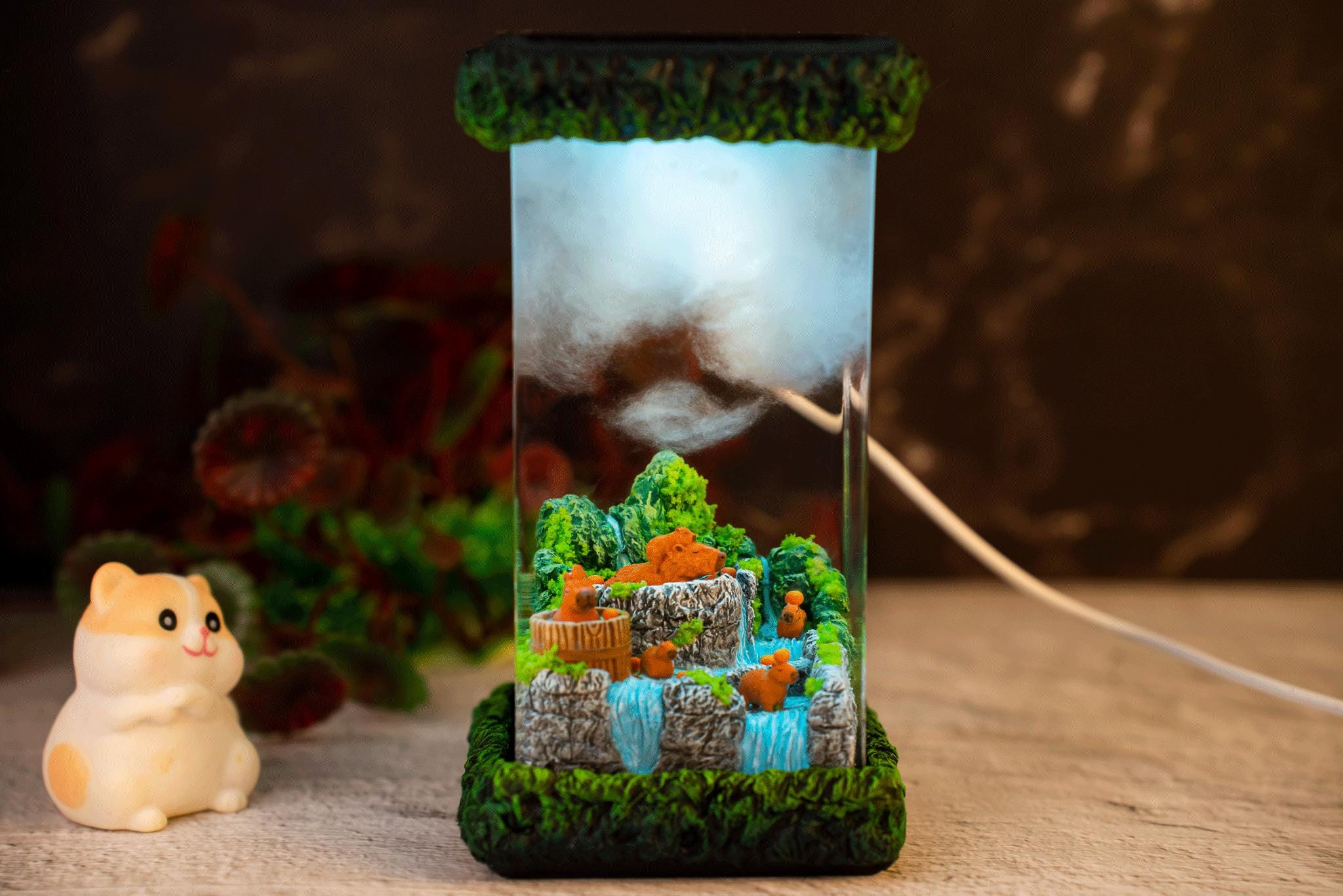 Cute Capybara Lamp, Kawaii Capybara, Custom Capybara, Handmade Resin ...
