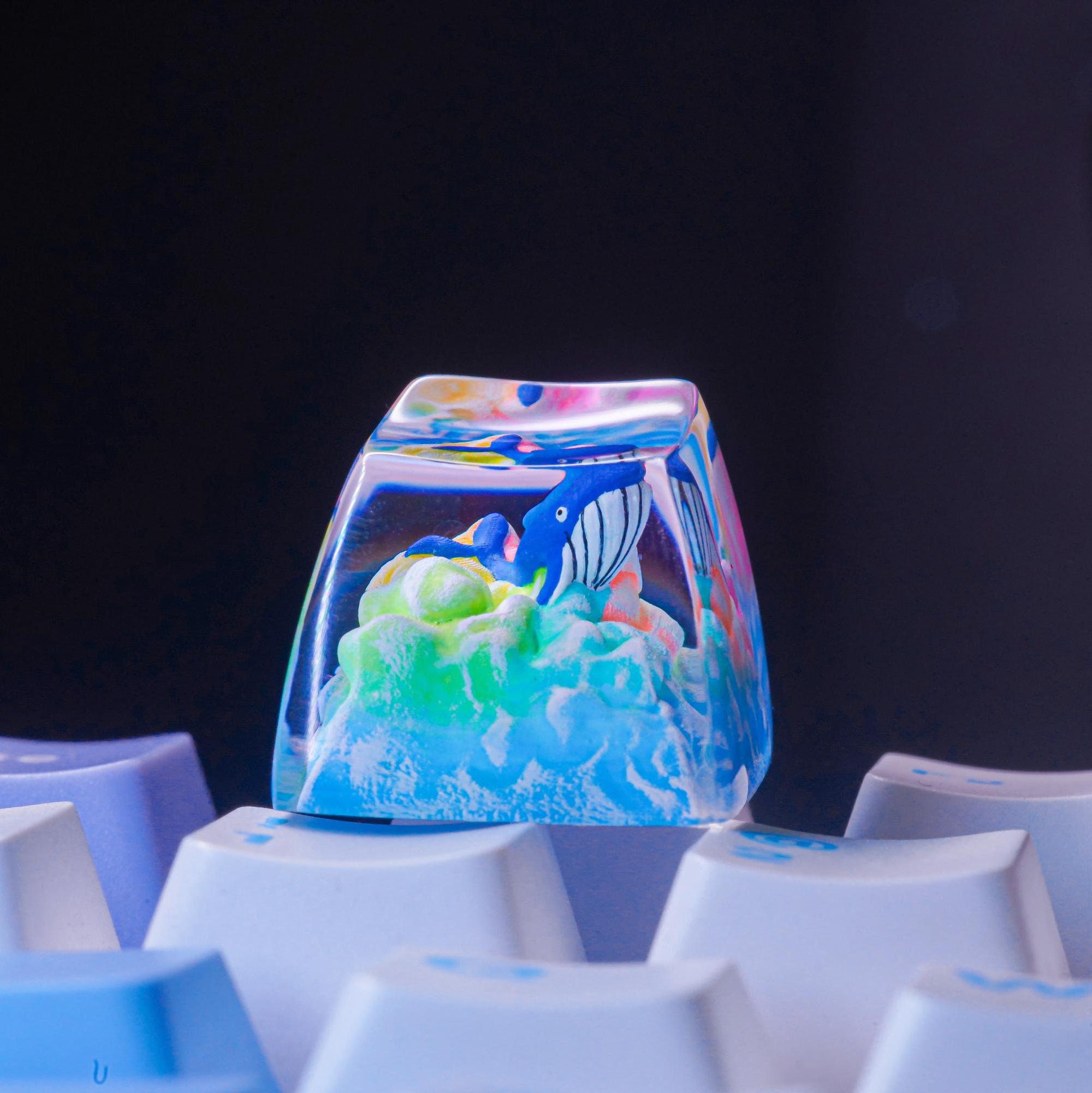 Whale Keycap, Keycaps for Lover Ocean, Handcrafted Resin Keycap for ...