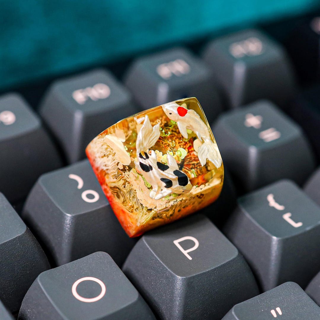 FLASH SALE! Beautiful Koi Artisan Keycap, Marine Keycap for Custom ...