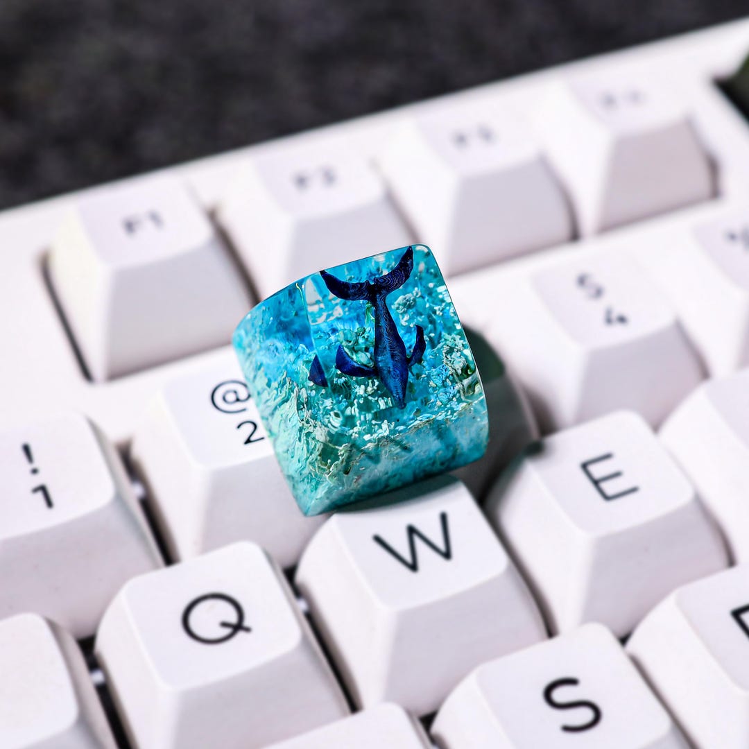 Resin Great White Shark Artisan Keycap, Marine Keycaps for Lover Ocean ...