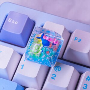 Whale Keycap, Keycaps for Lover Ocean, Handcrafted Resin Keycap for ...