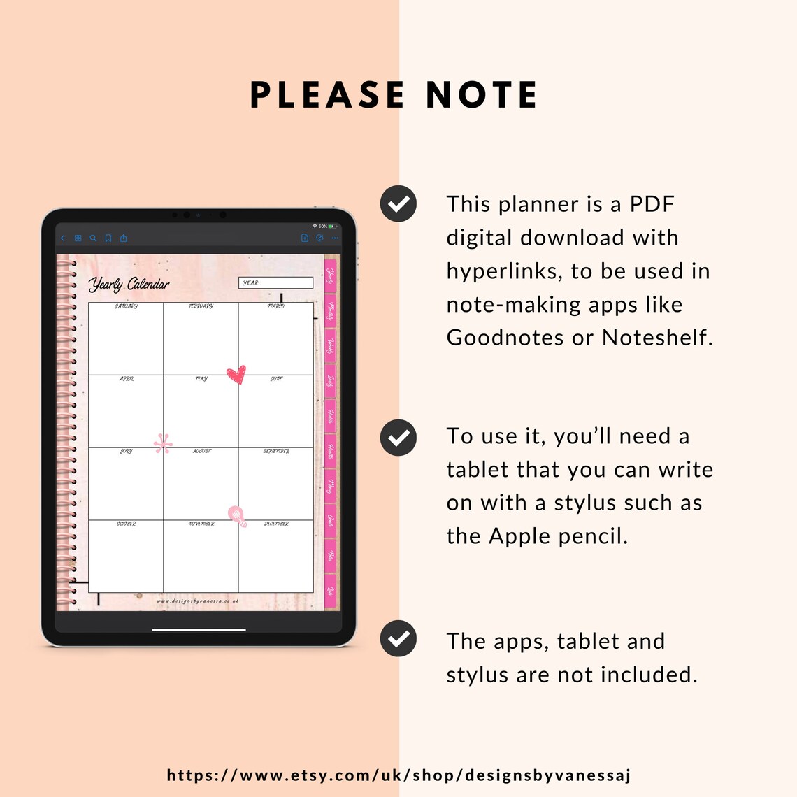 Goodnotes Planner Ipad Planner Notability Planner Digital - Etsy