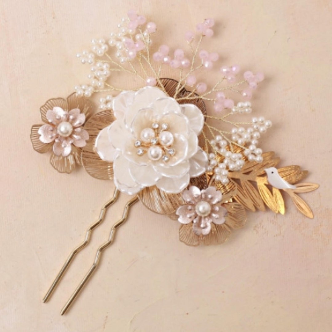 Tree Blossom Korean Binyeo | Traditional Hairpin & Ornate Clip ...