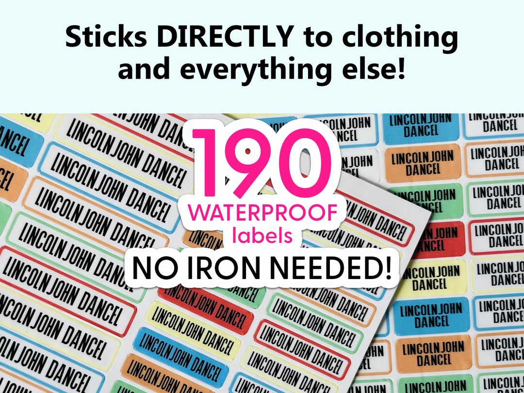 EDITABLE Sticks on to Clothing Labels-daycare and School Supplies ...