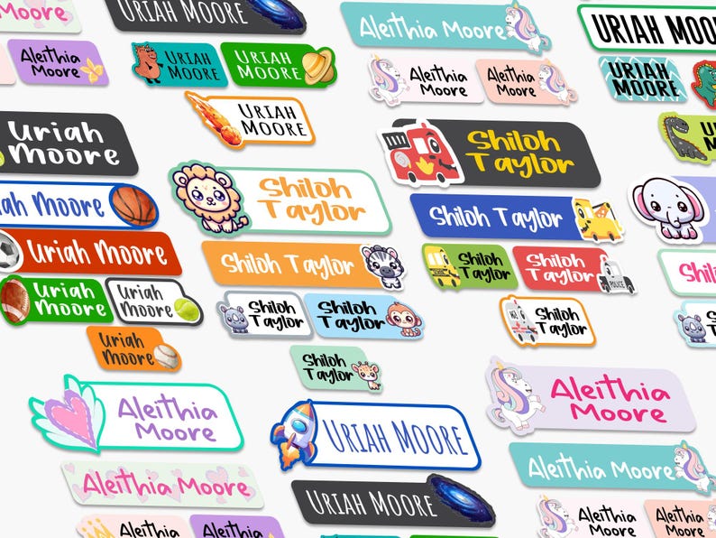 128 Clothing Labels or 32 Waterproof Name Stickers, Daycare School ...