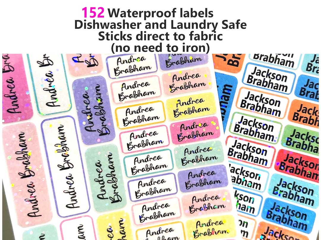 152 Sticks on to Clothing Labels-daycare, School Supplies Labels ...