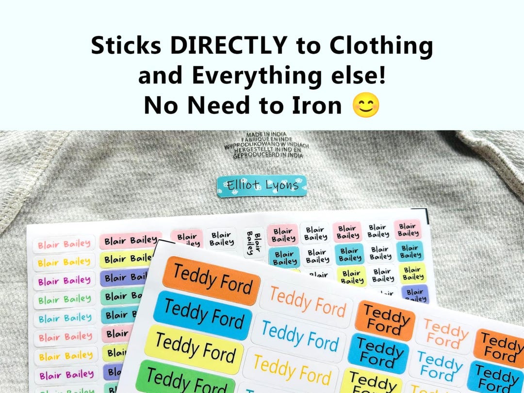 EDITABLE Waterproof Stick on Clothing Labels Daycare & School Supplies ...