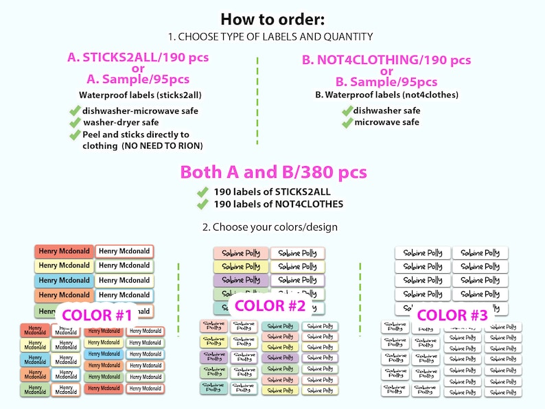 EDITABLE Sticks on to Clothing Labels-daycare and School Supplies ...
