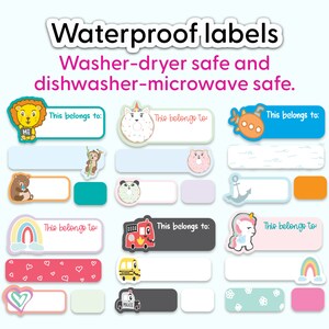 Waterproof Kids Name Labels: School, Daycare, Camp - Etsy