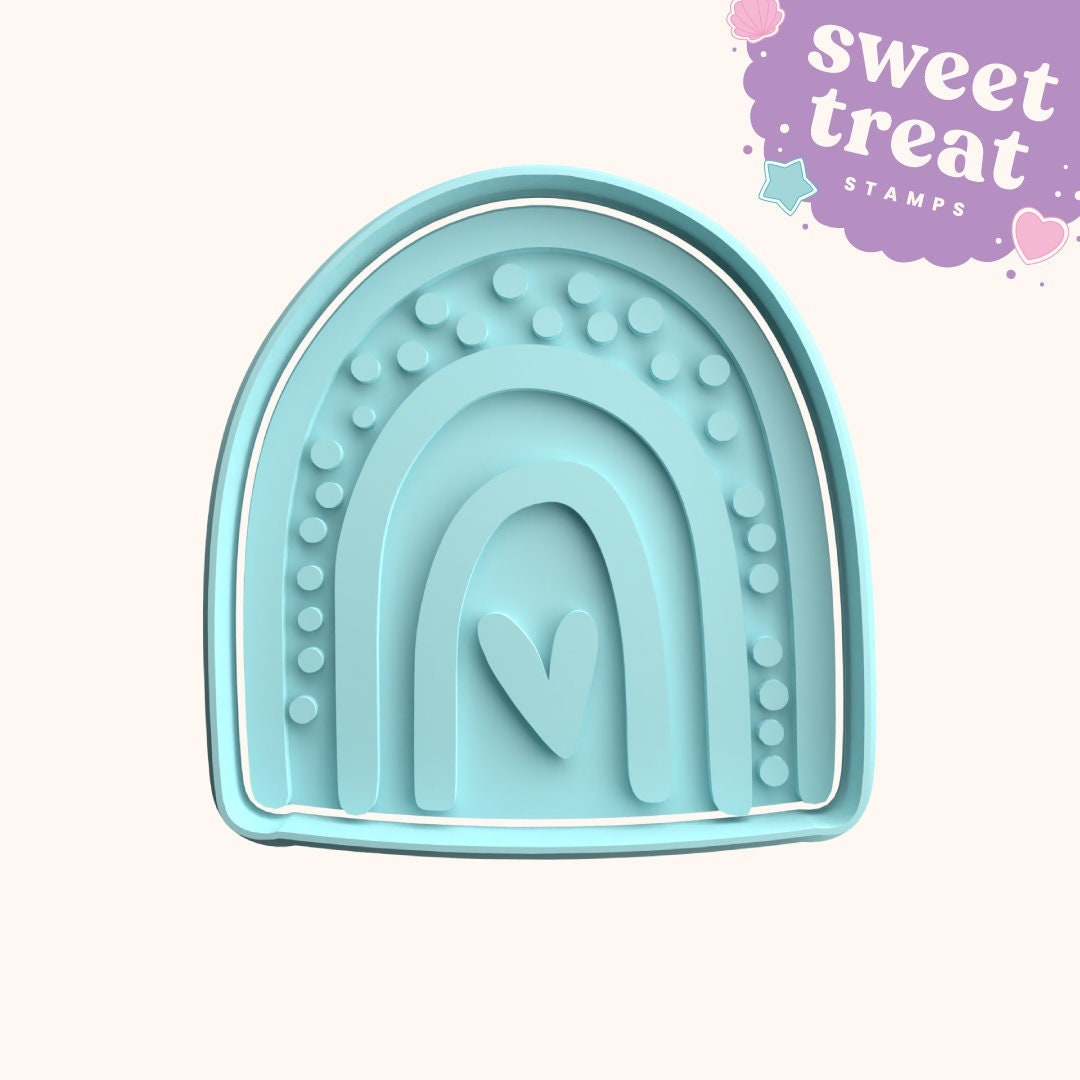 Boho Rainbow Fondant Stamp & Cutter Embosser Set - Etsy