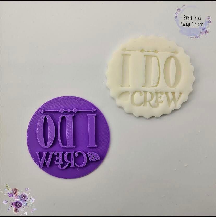 I Do Crew hen party fondant stamp | Etsy