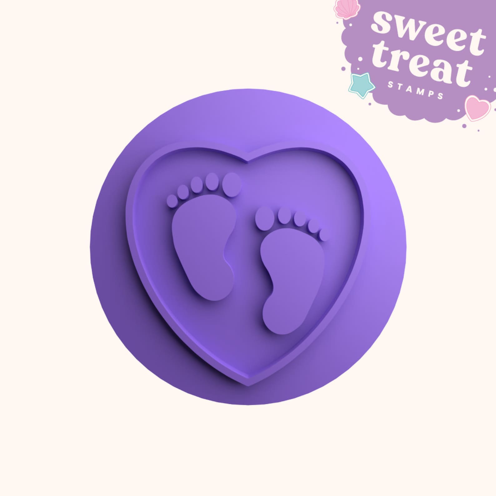 Baby Feet Baby Shower Fondant Stamp Embosser - Etsy